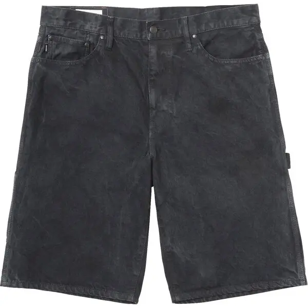 VOWELS Denim Painter Shorts - Black