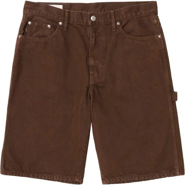 VOWELS Denim Painter Shorts - Brown