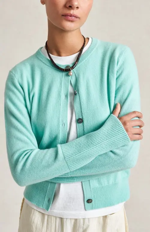 LA LIGNE Solid Lean Lines Cardigan - Aqua