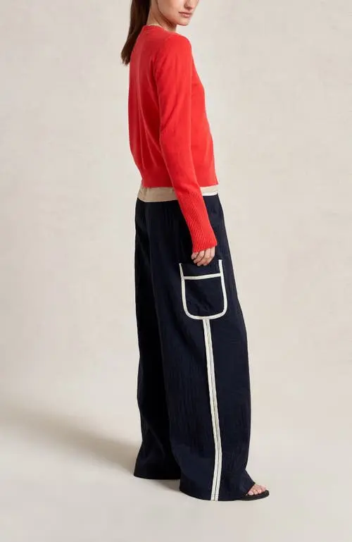 LA LIGNE Solid Lean Lines Cardigan - Coral