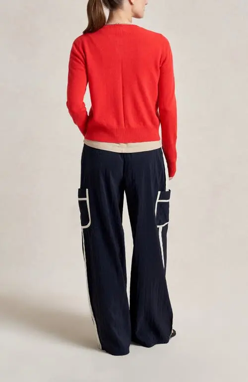 LA LIGNE Solid Lean Lines Cardigan - Coral
