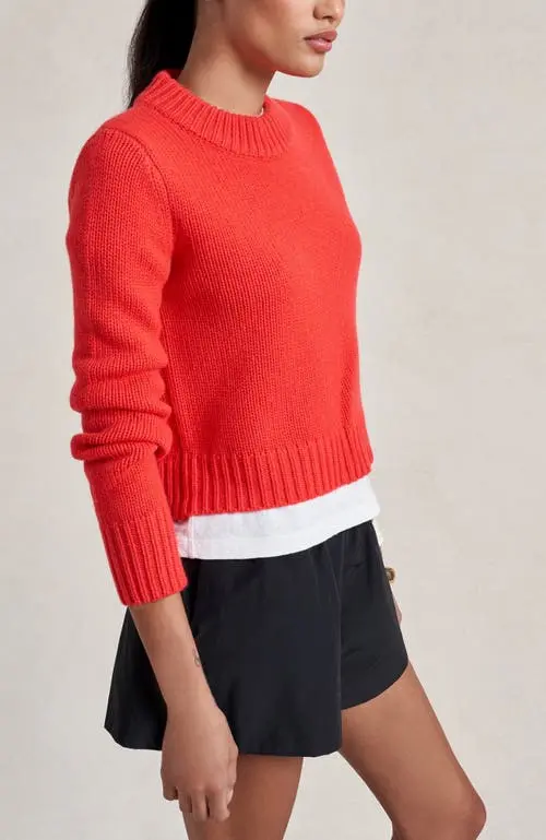 LA LIGNE Solid Mini Marin Sweater - Coral