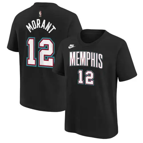 Nike Youth Ja Morant Memphis Grizzlies Name & Number T-shirtclassic Edition - Black