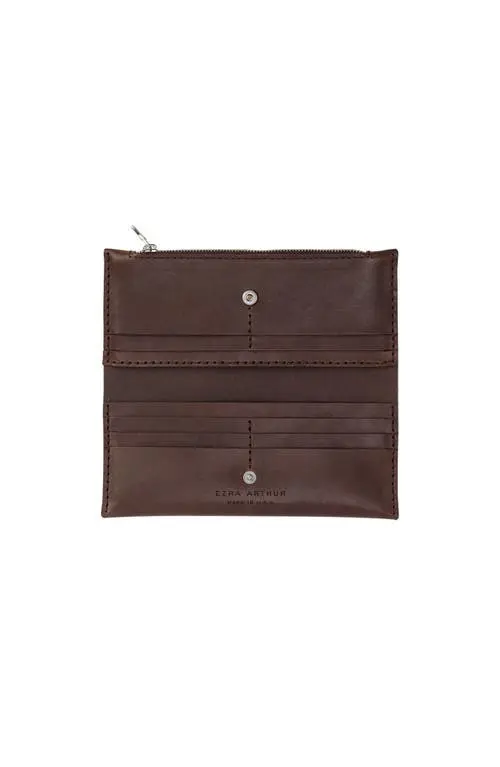 EZRA ARTHUR Long Zipper Wallet - Malbec