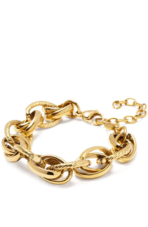NIALAYA JEWELRY Mixed Link Bracelet - Gold
