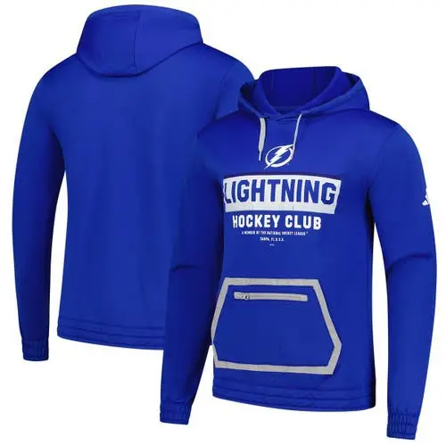 Adidas Tampa Bay Lightning Team Pullover Hoodie - Blue