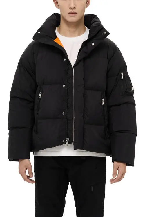 ALPHA STYLE Leverett Cropped Down Puffer - Black