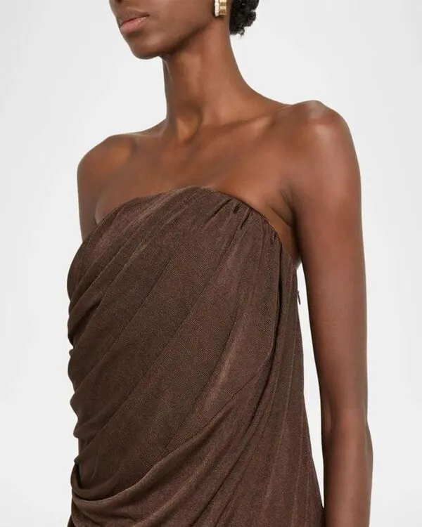 Anna Quan Zella Draped Strapless Dress