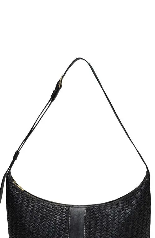 ECOTORIE Frisco Woven Shoulder Bag - Black