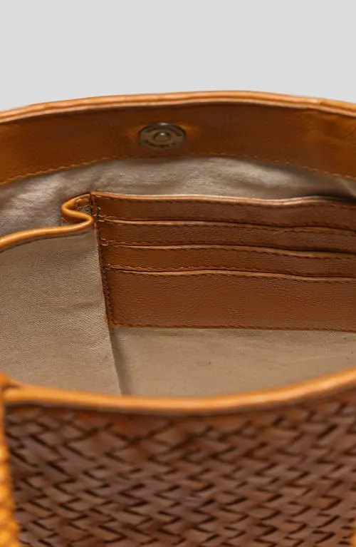Écotorie Arlington Woven Leather Bucket Bag