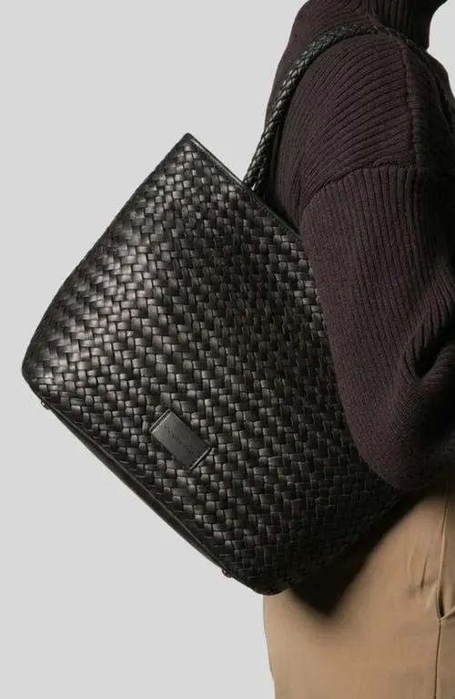ECOTORIE Lubbock Woven Leather Tote Bag