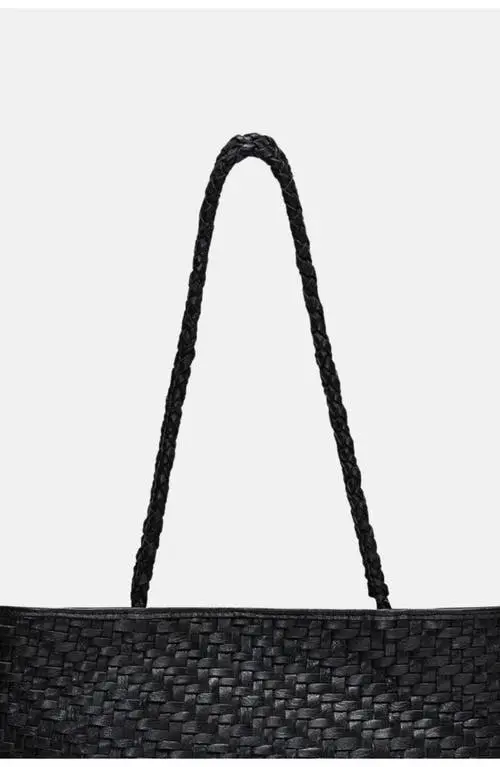 ECOTORIE Lubbock Woven Leather Tote Bag