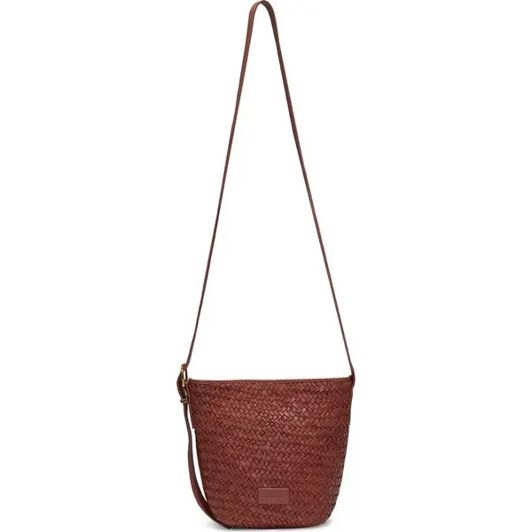 ECOTORIE Waco Leather Bucket Bag - Brandy