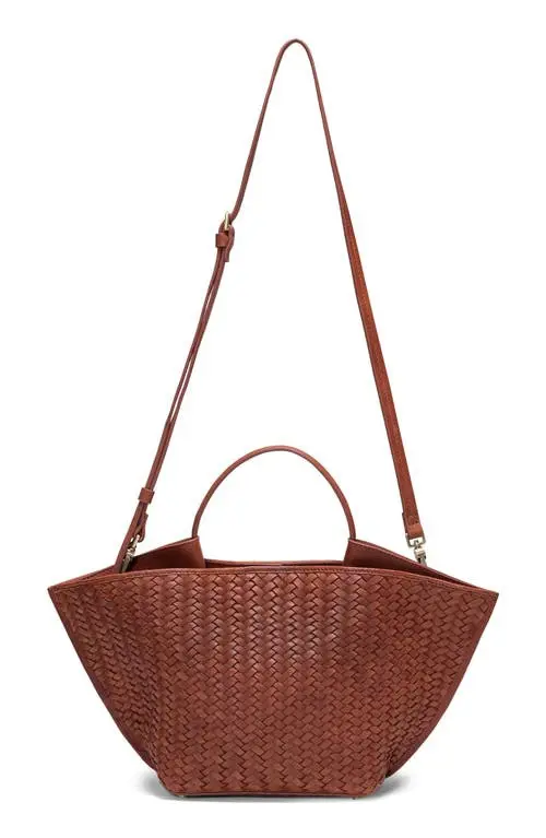 ECOTORIE Small Woven Crossbody Bag - Brandy