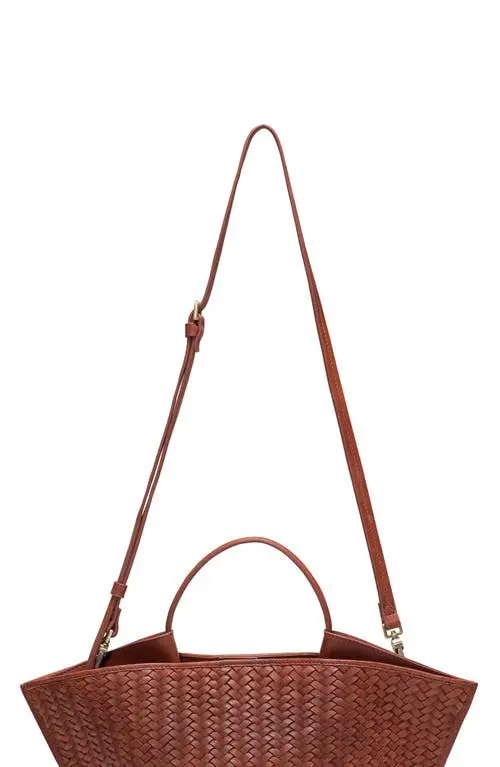 ECOTORIE Small Woven Crossbody Bag - Brandy