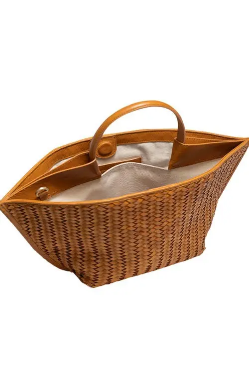ECOTORIE Small Woven Crossbody Bag - Tan