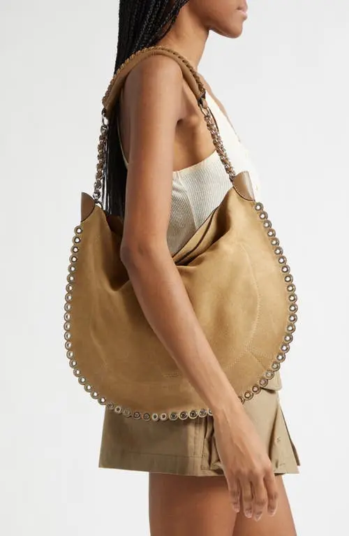 Isabel Marant Oskan Soft Suede Hobo Bag