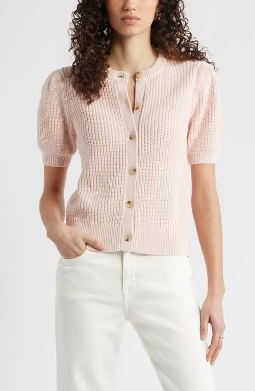 Nordstrom Elbow Sleeve Cardigan - Pink Wisp