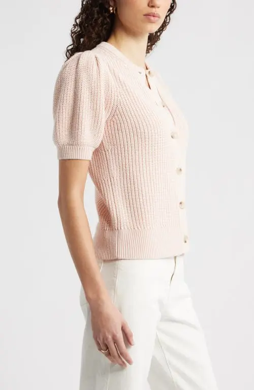 Nordstrom Elbow Sleeve Cardigan - Pink Wisp