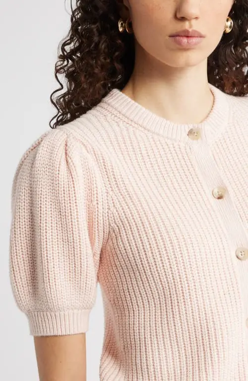 Nordstrom Elbow Sleeve Cardigan - Pink Wisp