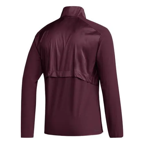 Adidas Texas A&m Aggies Sideline Aeroready Quarter-zip Jacket - Maroon