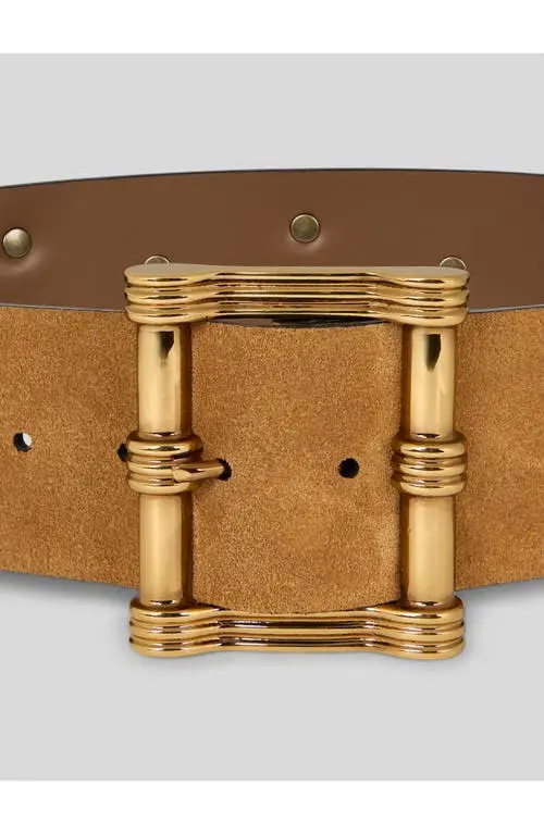Etro Studded Suede Belt - Brown