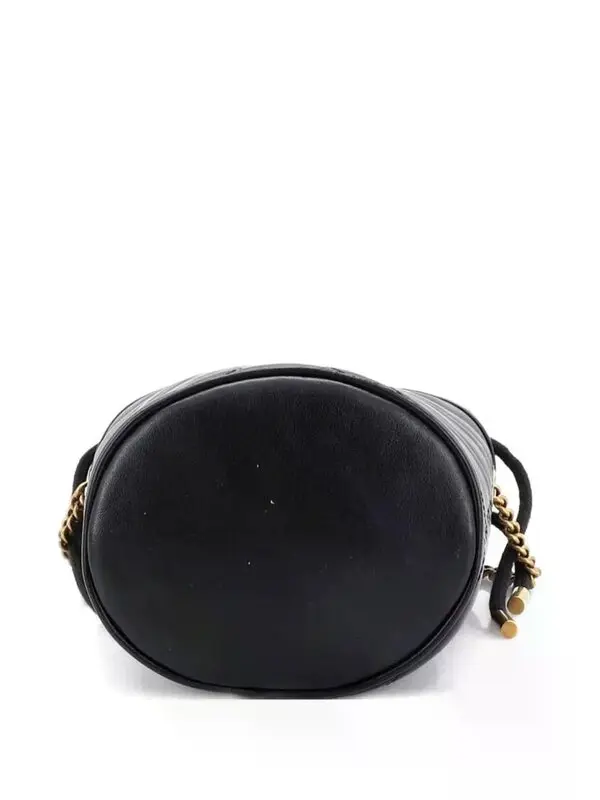 Gucci Gg Marmont Matelassé Leather Mini Bucket Bag - Black