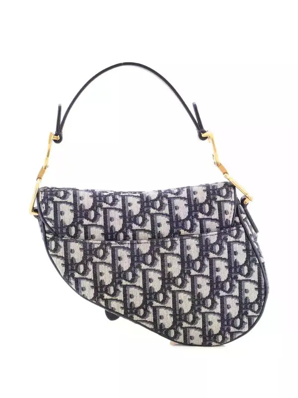 Dior Saddle Oblique Canvas Mini Shoulder Bag - Blue