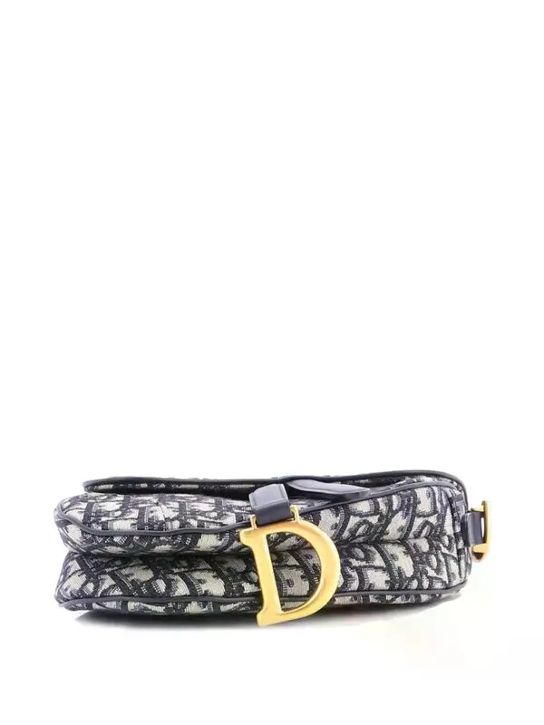 Dior Saddle Oblique Canvas Mini Shoulder Bag - Blue