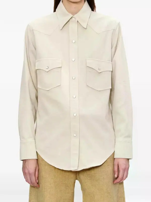 A.p.c. Buttoned Chest-pocket Shirt