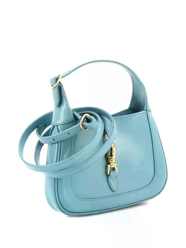 Gucci Jackie 1961 Leather Mini Hobo Bag - Blue