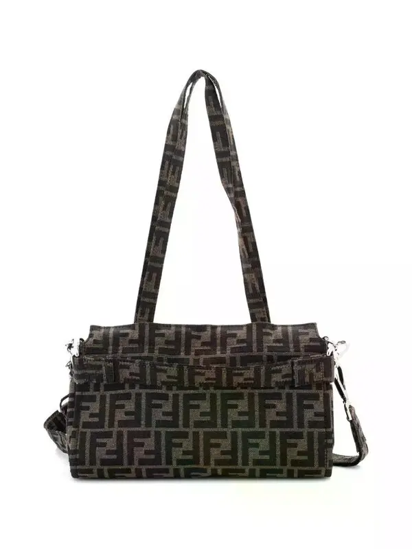 Fendi X Frgmt Foldable Baguette Zucca Canvas Shoulder Bag - Brown