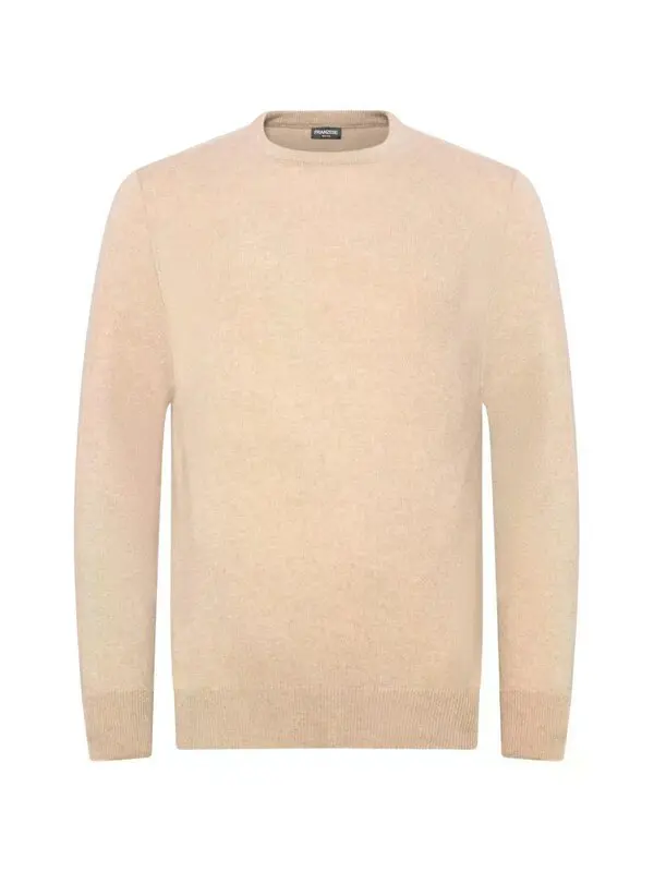 FRANZESE COLLECTION Ribbed Cashmere Crew-neck Sweater - Neutrals