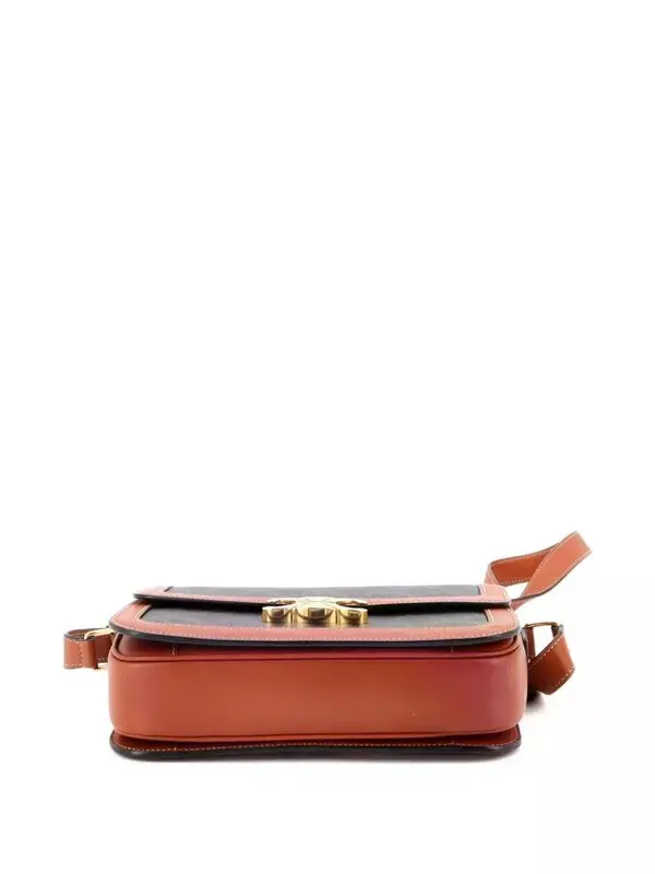 Celine Triomphe Coated Canvas Medium Shoulder Bag - Brown