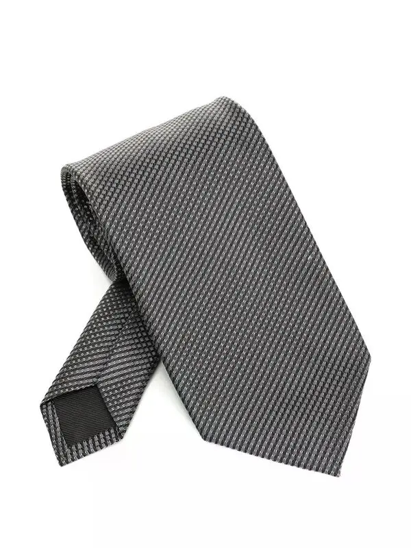 TOM FORD Patterned Silk Neck Tie - Grey