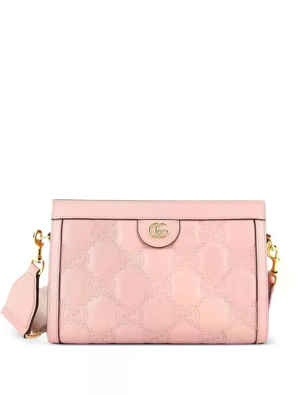 Gucci Gg Matelassé Leather Small Shoulder Bag - Pink