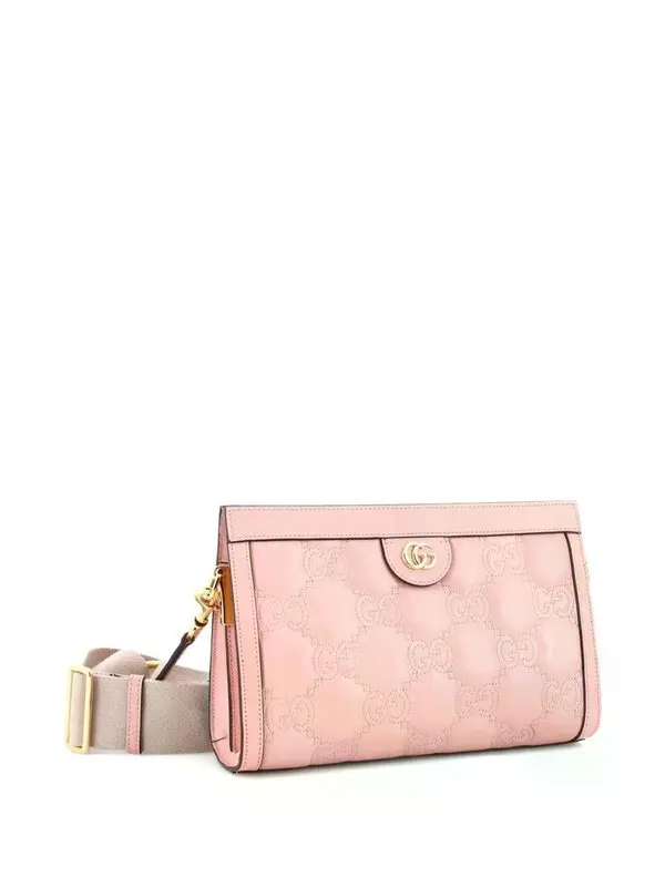 Gucci Gg Matelassé Leather Small Shoulder Bag - Pink