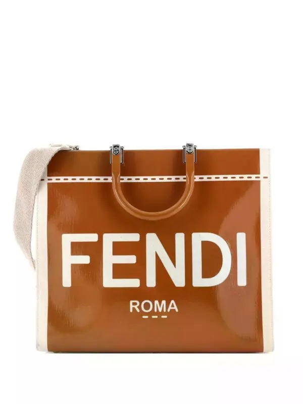 Fendi Sunshine Shopper Large Tote Bag - Neutrals