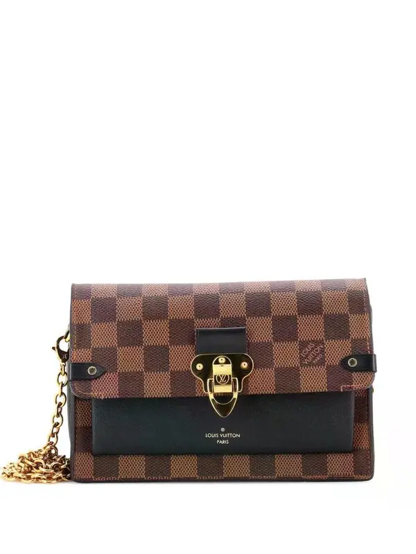 LOUIS VUITTON Vavin Chain Wallet Nm Damier With Leather Crossbody Bag - Multicolour