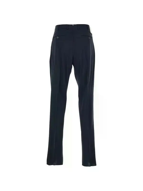 PT TORINO Virgin Wool Pleated Front Trousers - Blue