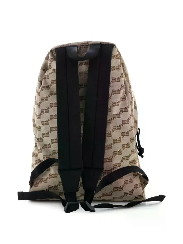 Balenciaga Signature Bb Logo Canvas Backpack