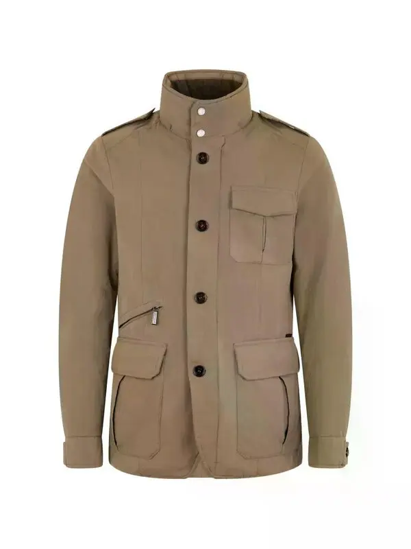 MOORER Flap-pocket Jacket With Epaulettes - Neutrals