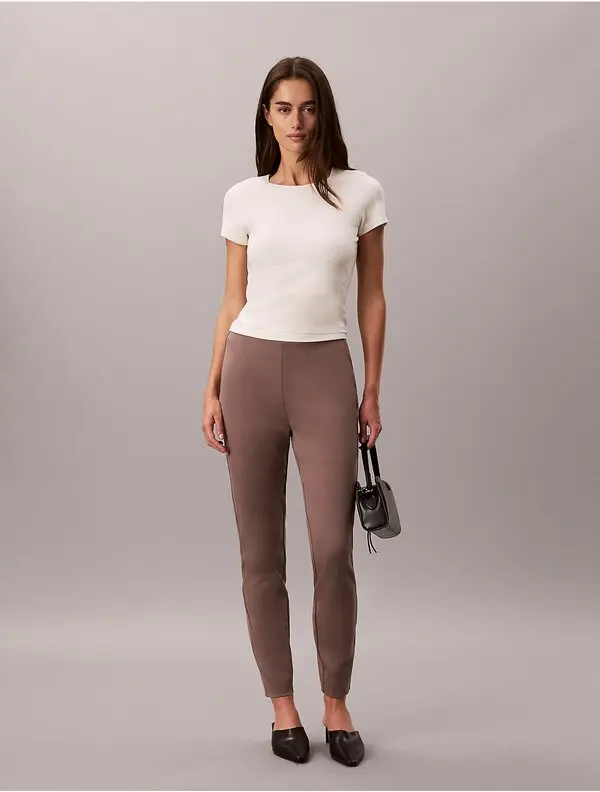 Calvin Klein Ponte Skinny Fit Pants - Iron