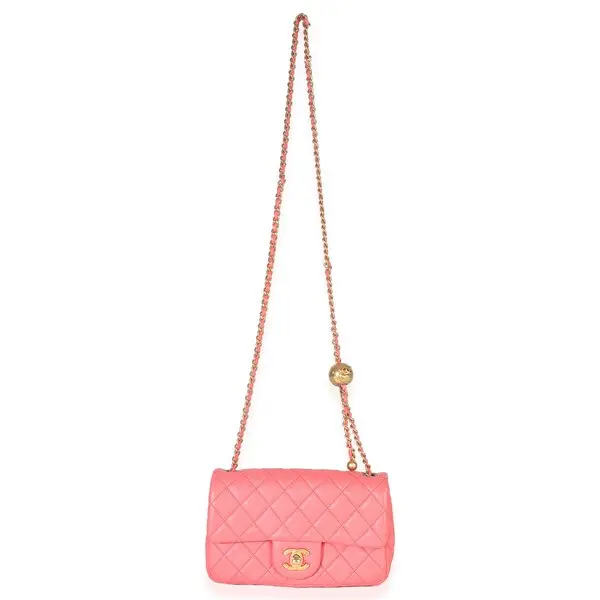 Chanel Quilted Lambskin Pearl Crush Rectangular Flap Bag
