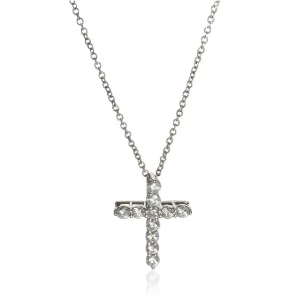 Tiffany & Co. Diamond Cross Pendant - Platinum