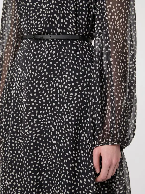 Max Mara Printed Chiffon Long Dress