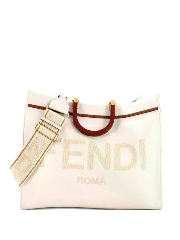 Fendi Sunshine Shopper Large Tote Bag - Neutrals