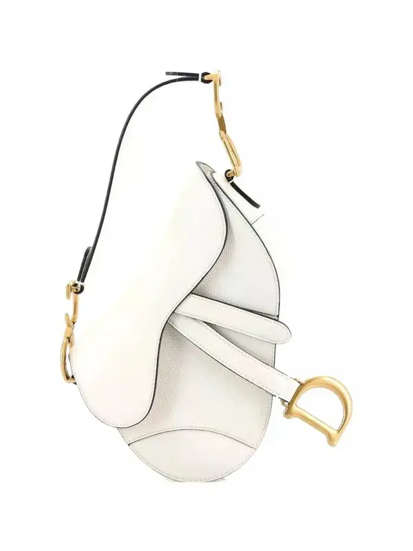 Dior Saddle Handbag Leather Mini Shoulder Bag - Neutrals