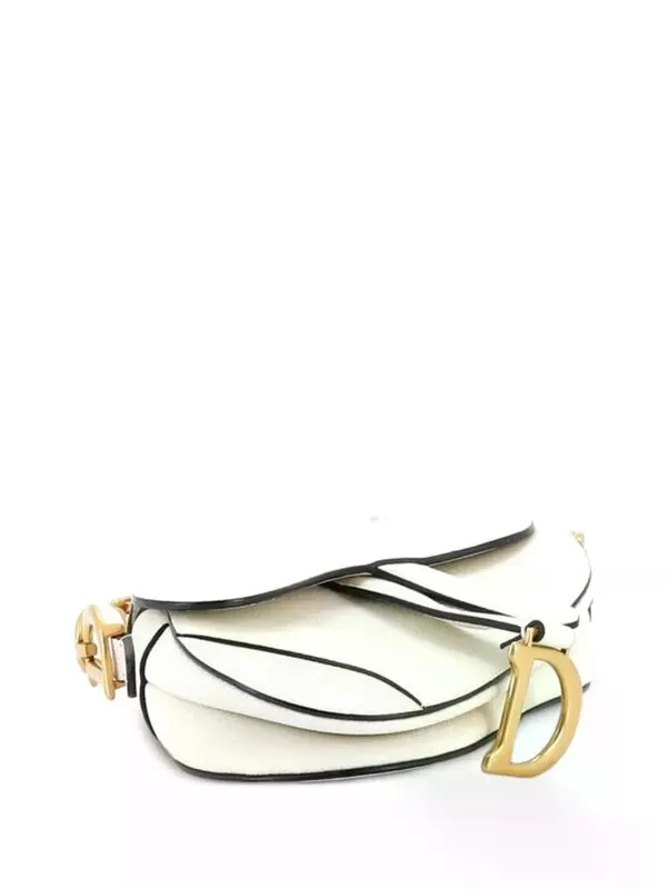 Dior Saddle Handbag Leather Mini Shoulder Bag - Neutrals