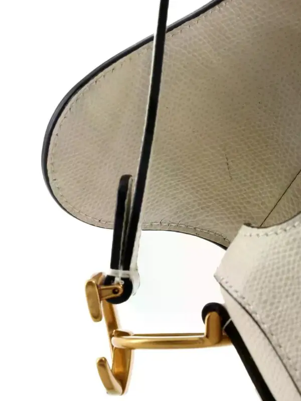 Dior Saddle Handbag Leather Mini Shoulder Bag - Neutrals